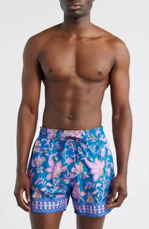 Etro Roma Floral Swim Trunks - Stampa F.do Blu