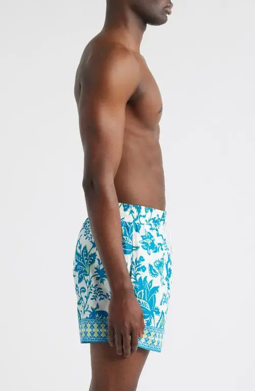 Etro Roma Floral Swim Trunks - Stampa F.do Verde