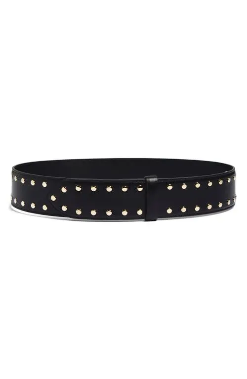 Khaite Studded Italian Leather Belt - Black