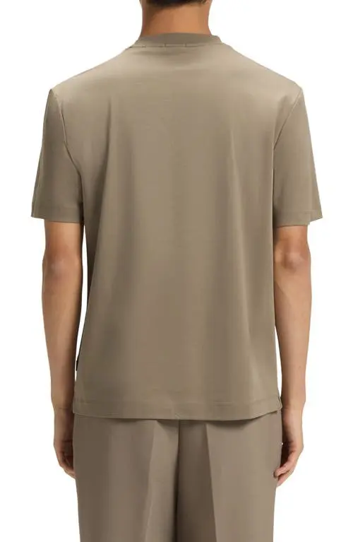 BOSS Taut Solid Cotton Logo T-shirt - Light Brown