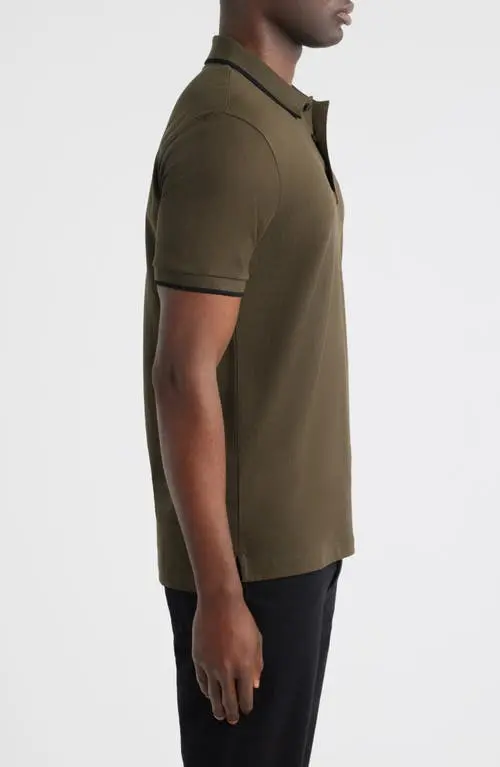 BOSS Parlay Tipped Cotton Polo - Green