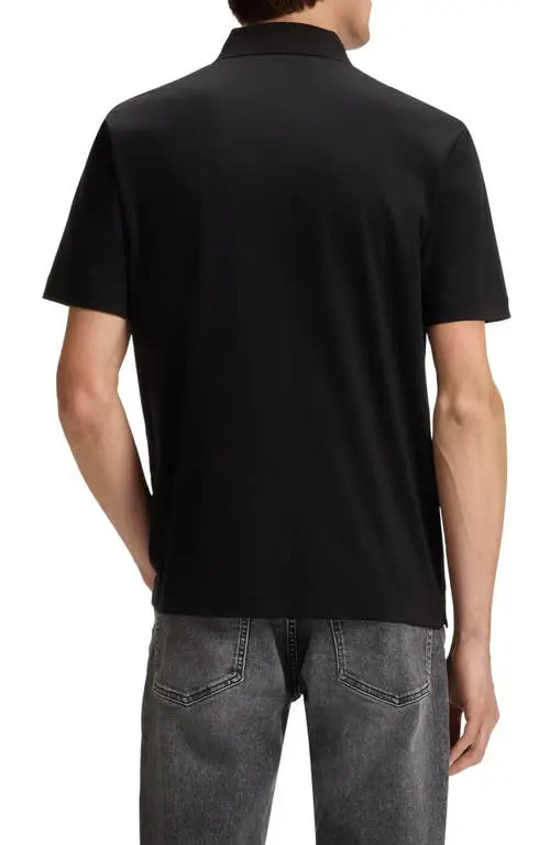 BOSS Parris Solid Cotton Polo - Black