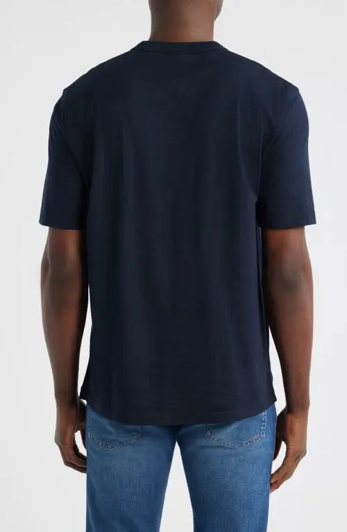 BOSS Taut Solid Cotton Logo T-shirt - Dark Blue