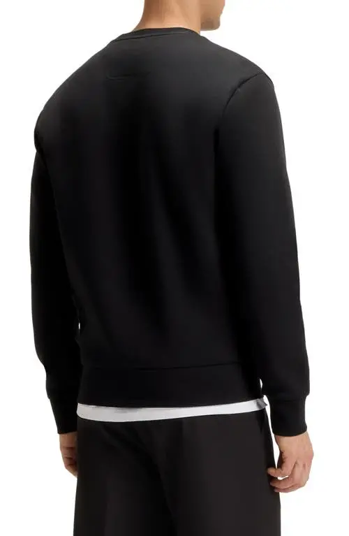 BOSS Salbo Tonal Logo Crewneck Sweatshirt - Black