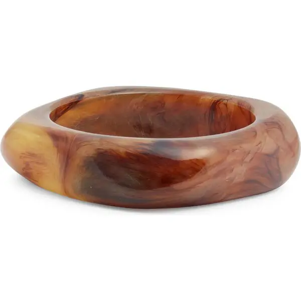OPEN EDIT Faceted Bangle - Brown
