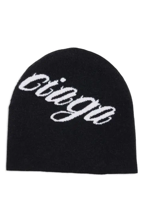 Balenciaga Jacquard Logo Wool Beanie