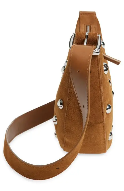 Madewell Studded Crescent Suede Sling Bag
