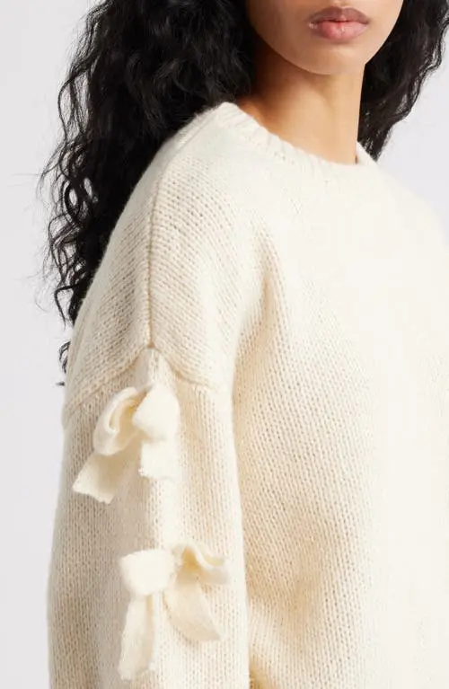 PETAL & PUP Tie Sleeve Sweater - Ivory