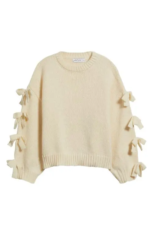 PETAL & PUP Tie Sleeve Sweater - Ivory