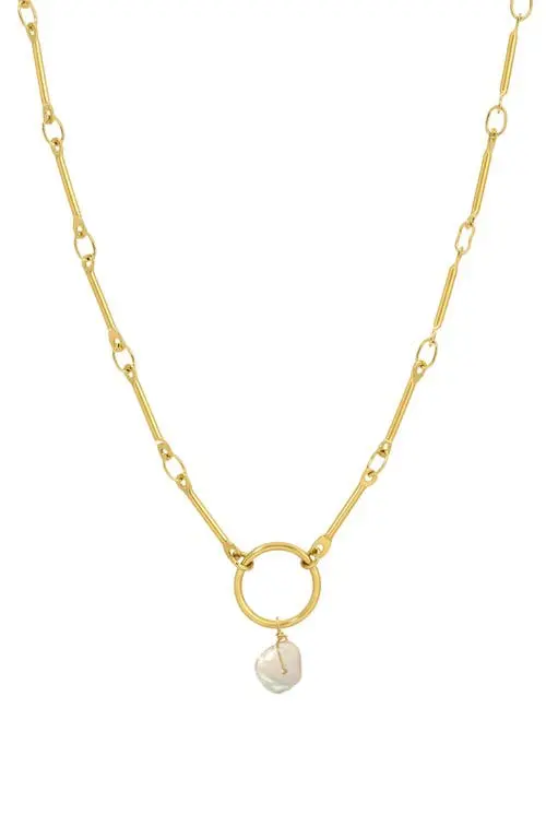 KOZAKH Newlyn Pearl Chain Necklace - Gold