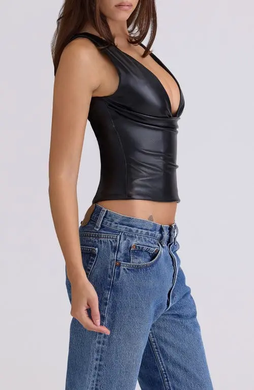 House Of Cb Faux Leather Vest