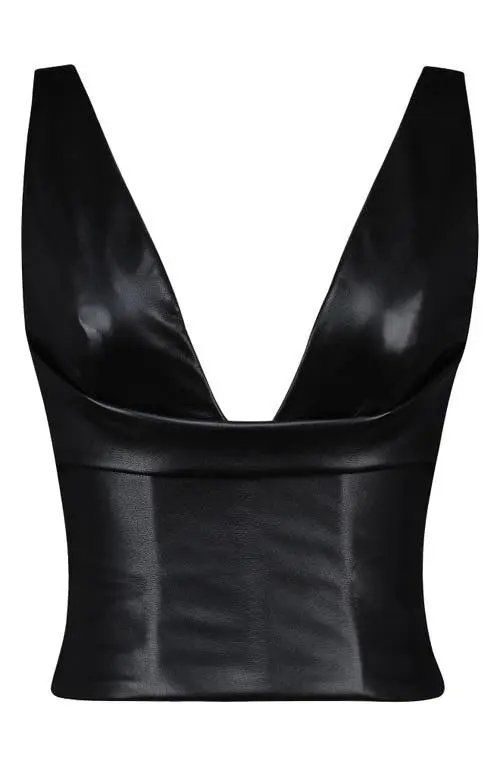 House Of Cb Faux Leather Vest