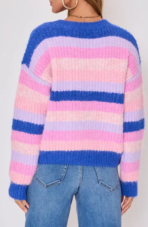 VICI Striped Buttoned Cardigan