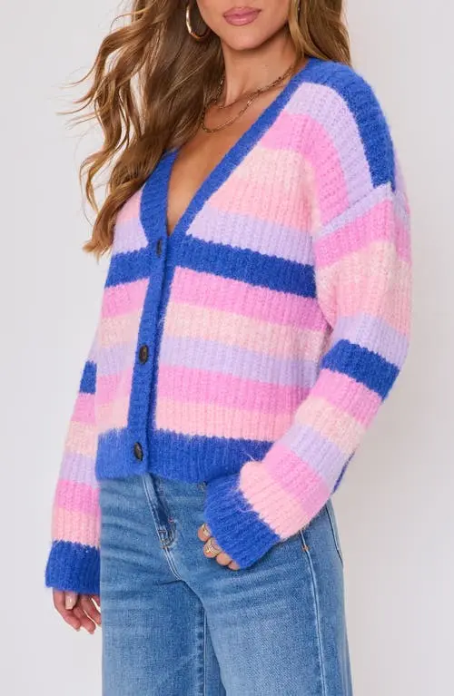 VICI Striped Buttoned Cardigan