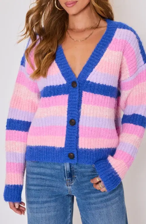 VICI Striped Buttoned Cardigan
