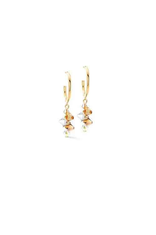 COEUR DE LION Dancing Crystals Gold Earrings