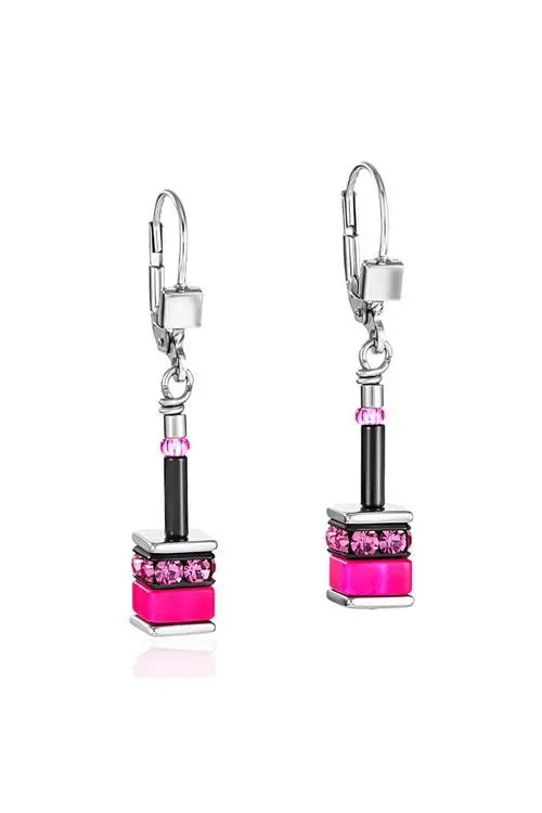 COEUR DE LION Geocube® Classic Polaris & Rhinestone Earrings - Multicolor