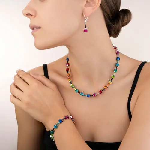 COEUR DE LION Geocube® Classic Polaris & Rhinestone Earrings