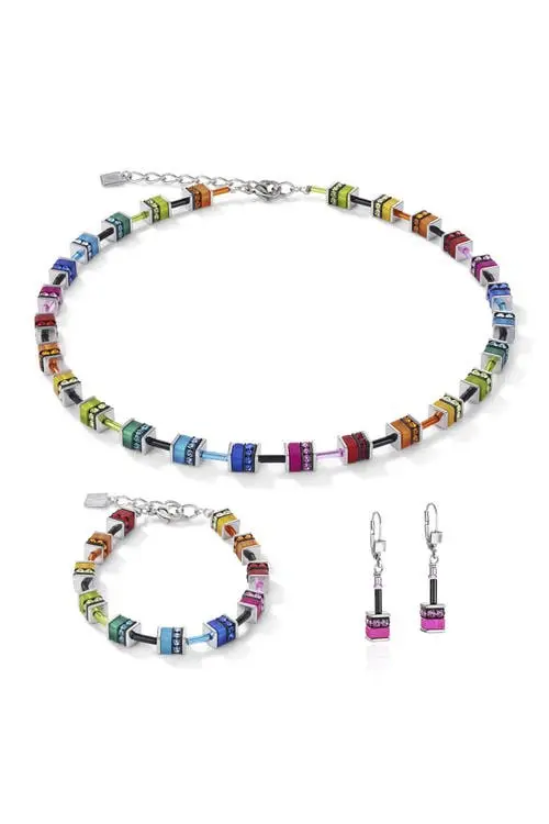 COEUR DE LION Geocube® Classic Polaris & Rhinestone Earrings