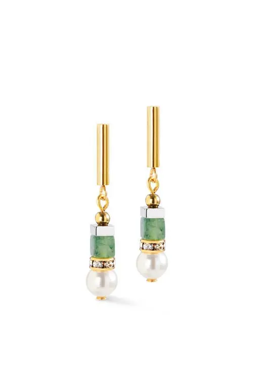 COEUR DE LION Precious Fusion Offset Earrings - Green
