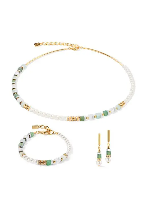 COEUR DE LION Precious Fusion Offset Earrings - Green