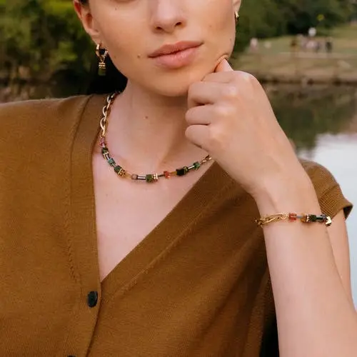 COEUR DE LION Geocube® Chunky Chain Necklace - Green