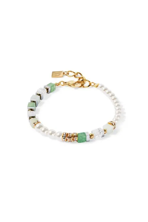 COEUR DE LION Precious Fusion Offset Gold Bracelet - Green