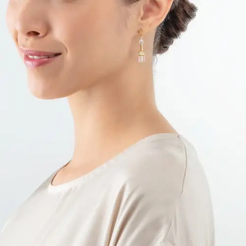 COEUR DE LION Geocube Iconic Nature Gold Earrings
