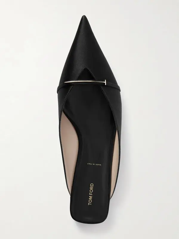 TOM FORD Embellished Satin Mules