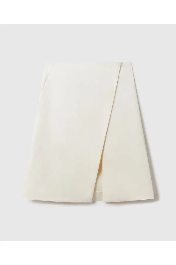 Stella McCartney Tailored Satin Midi Skirt - White