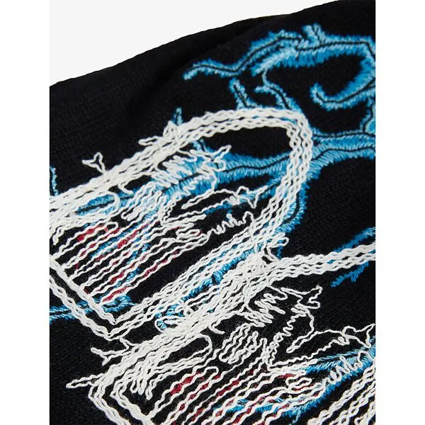 WHO DECIDES WAR Engine Logo-embroidered Knitted Hat