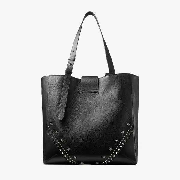 JIMMY CHOO Soft Grained Calf Skin Tote Bag With Textured Stars