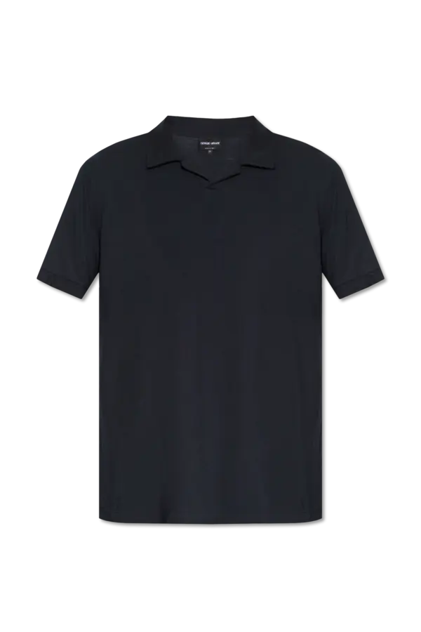 Giorgio Armani T-shirt With Collar - Navy Blue
