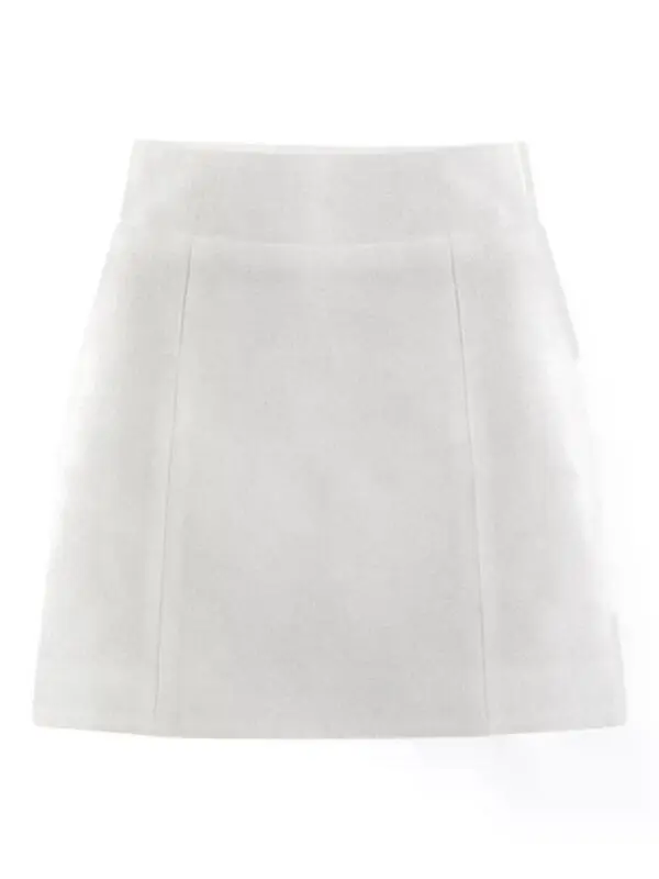 VESTIAIRE D'UN OISEAU LIBRE Panelled Mini Skirt - Neutrals