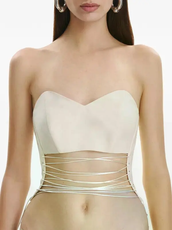 VESTIAIRE D'UN OISEAU LIBRE Lace-up Corset Top