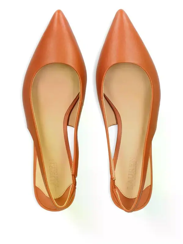 Ralph Lauren Pointed Slingback Pumps - Brown