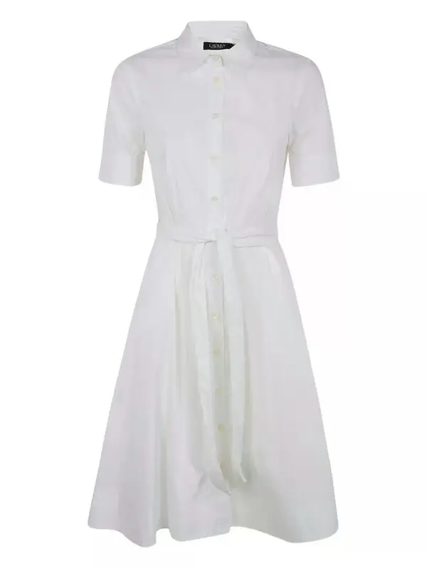 Ralph Lauren Collared Belted Midi Dress