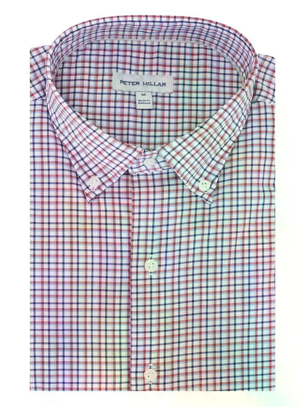 Peter Millar Checked Shirt - White
