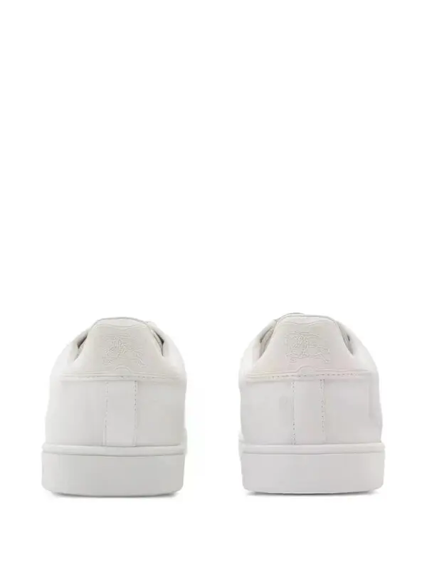Burberry Embossed Check Leather Sneakers - White
