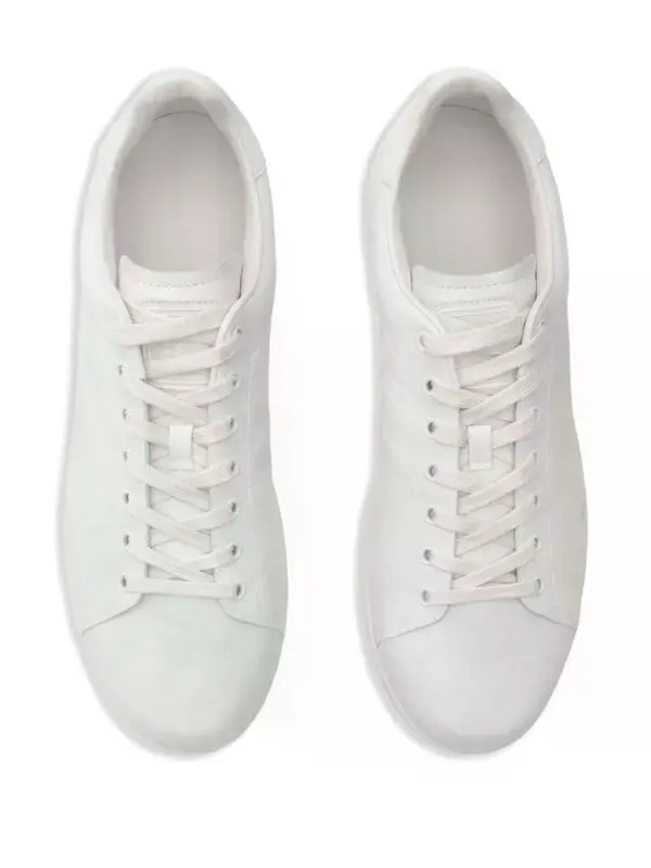 Burberry Embossed Check Leather Sneakers - White