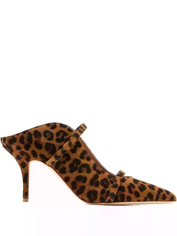 MALONE SOULIERS Leopard Strap Mules