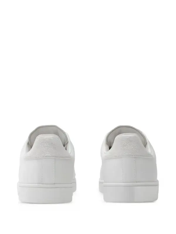 Burberry Embossed-check Leather Sneakers - White