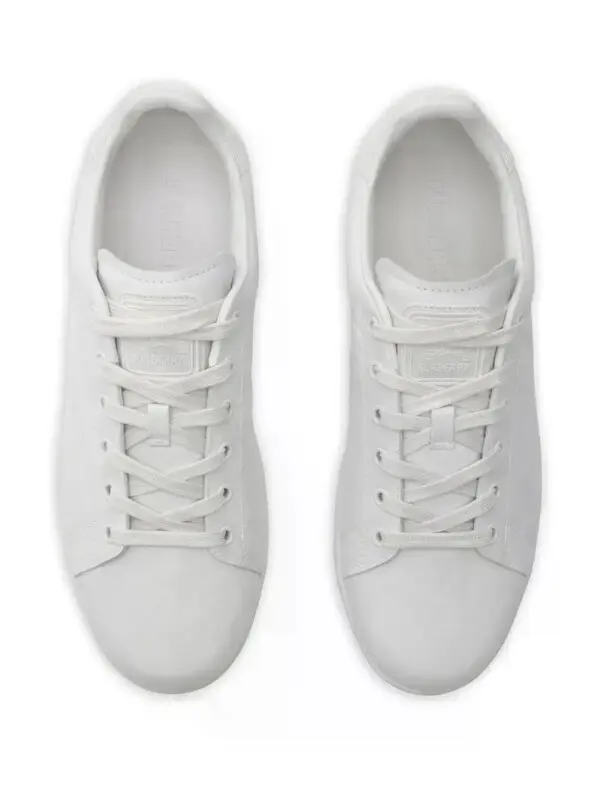 Burberry Embossed-check Leather Sneakers - White