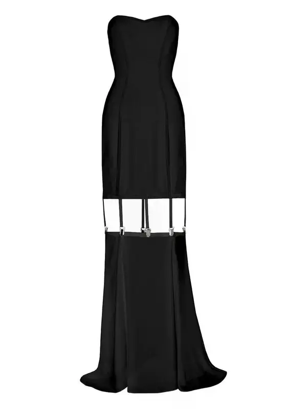 VESTIAIRE D'UN OISEAU LIBRE Suspender Maxi Dress - Black