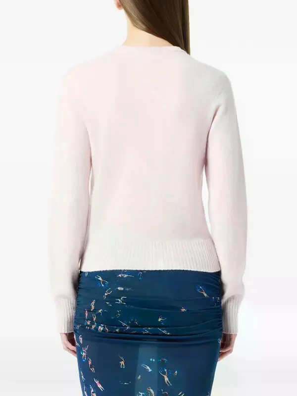 Blumarine Logo-embroidered Sweater - Pink