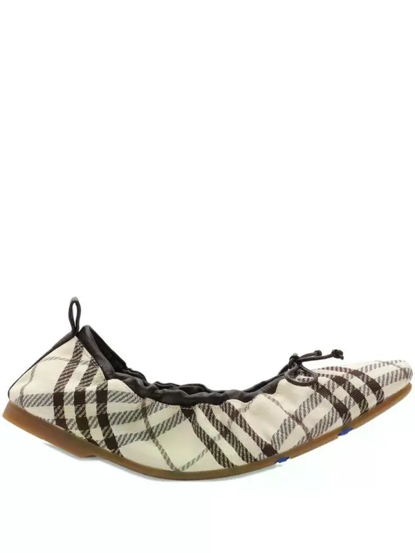 Burberry Checked Ballet Flats - Neutrals