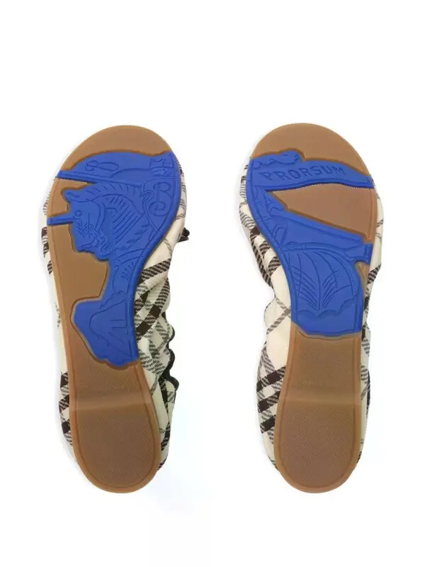 Burberry Checked Ballet Flats - Neutrals