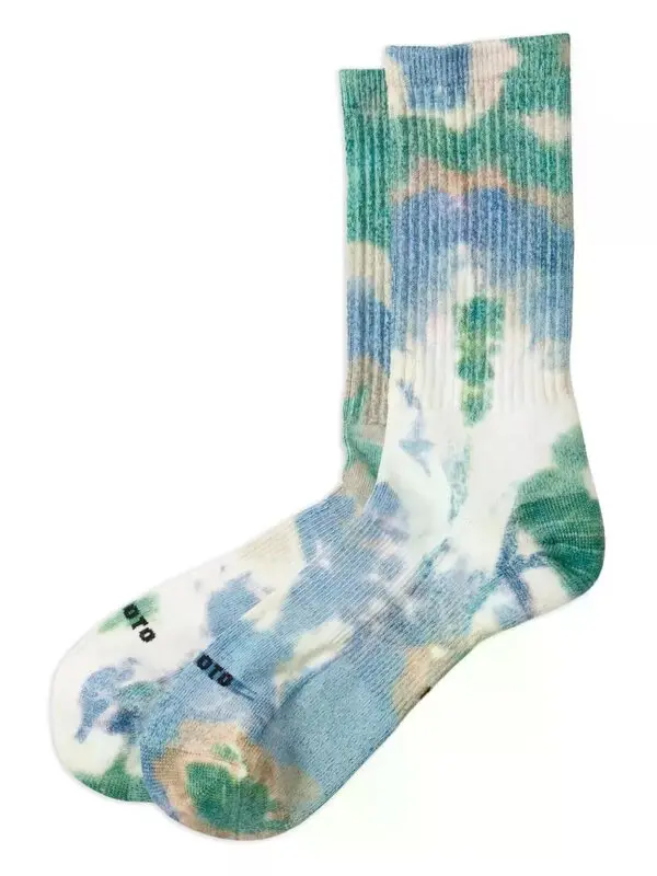 ROTOTO Tie-dye Socks - White