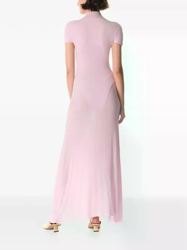 MANURI Button-detail Maxi Dress - Pink