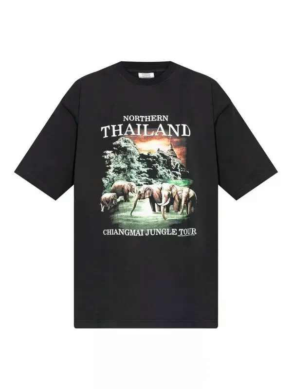 Vetements Northern Thailand Chiangmai Jungle Tour T-shirt - Black